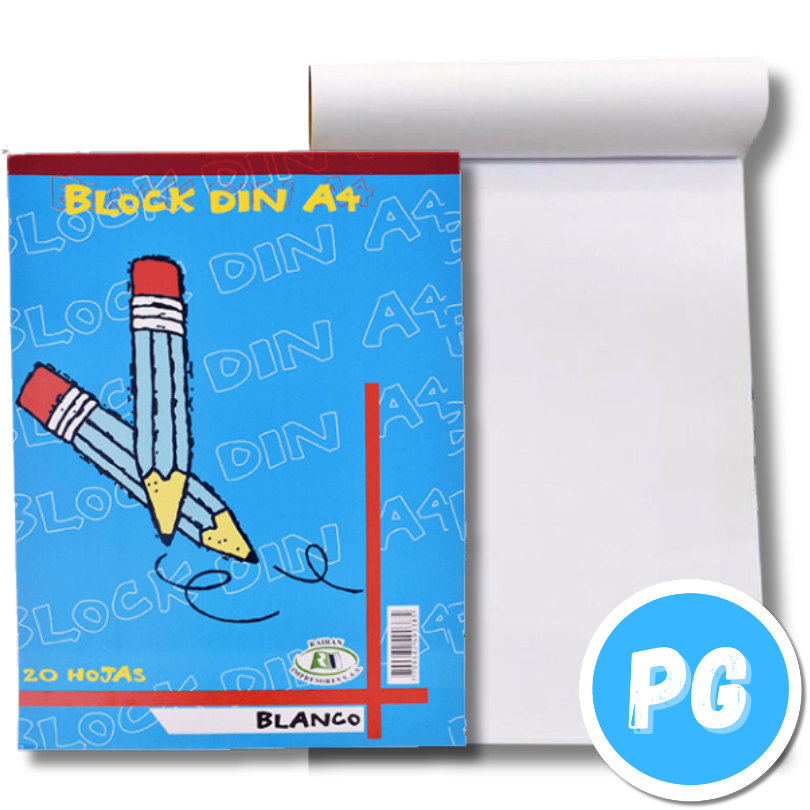 Block Dina 4 20 Hojas Blanco – Papeleria Grancentral San Victorino