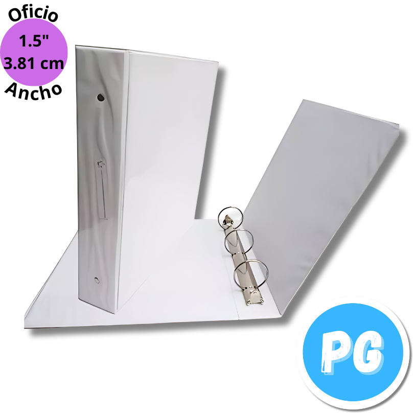 Folder Oficio 1.5 Pulgada Blanco 3 Argollas – Papeleria Grancentral San ...